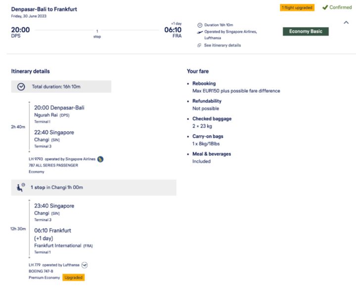 New upgrades in Manage My Booking: Upgrade badge and Austrian Airlines ...